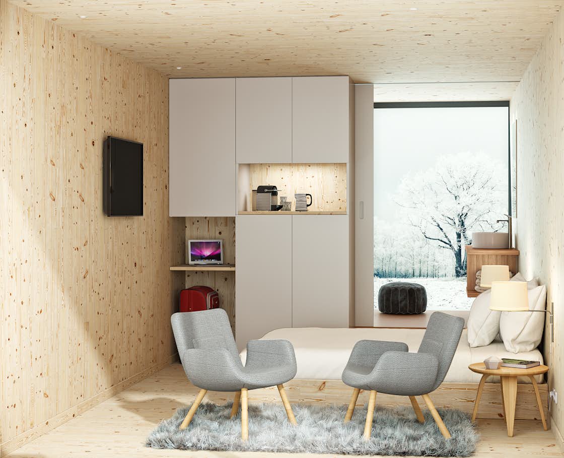 Photo 7 of 9 in This Modular Eco-Hotel Room Is Poised to Drop Into ...