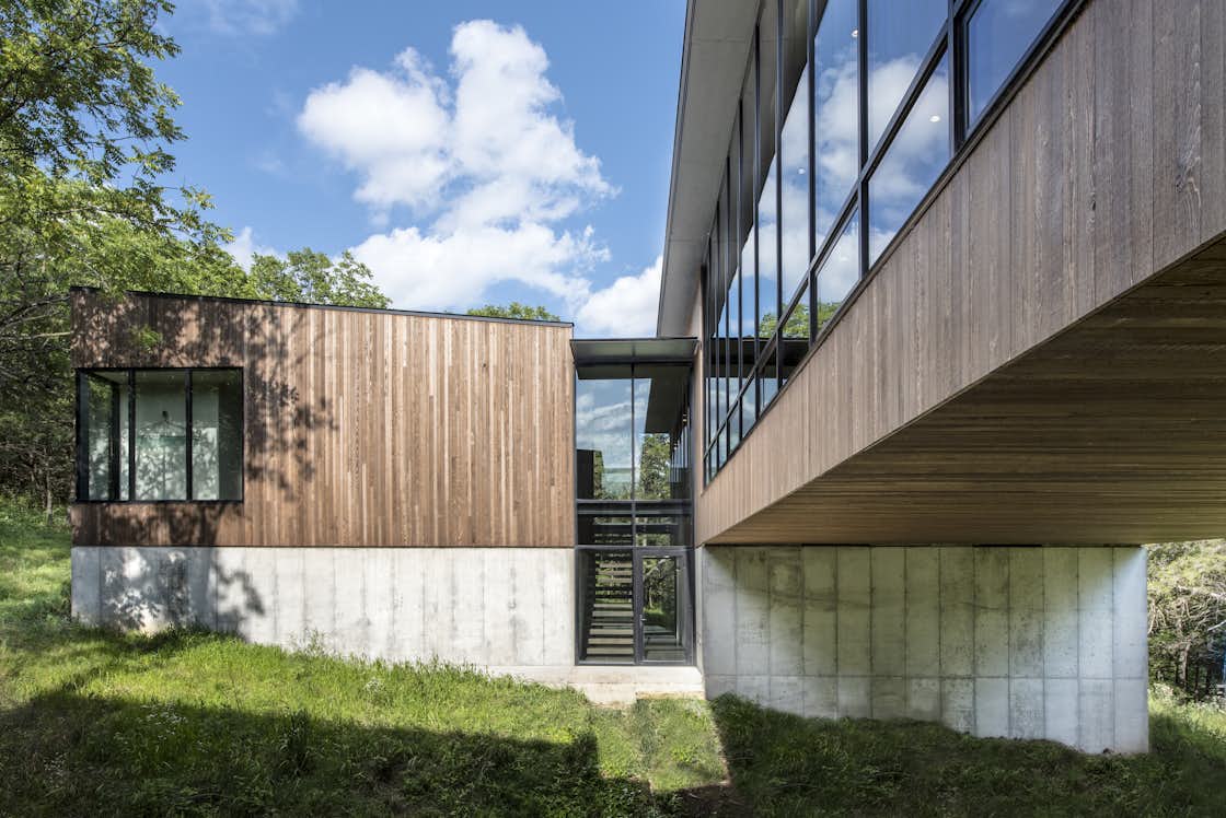 Photo 2 of 10 in An Incredible Forest Home Leaps Over a Ravine - Dwell