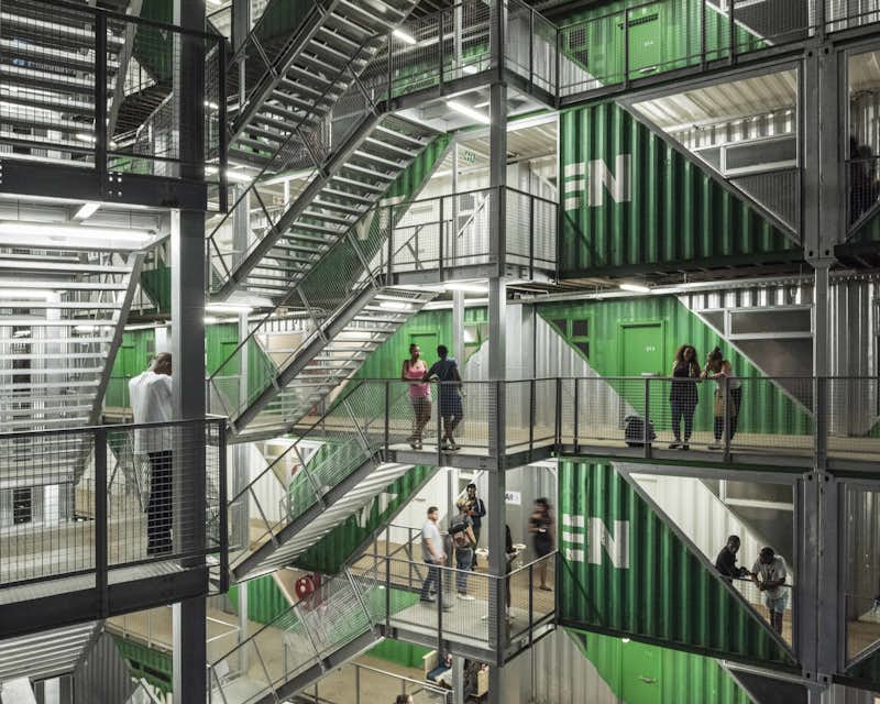 Stacked Shipping Containers Create a New Model For Urban Living in ...