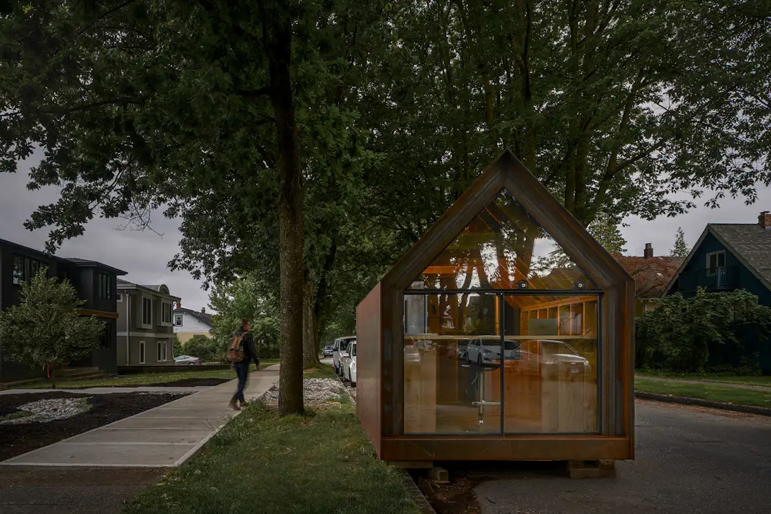 Photo 1 of 12 in The Site Shack Is a Tiny Prefab Cabin That Sets Up ...