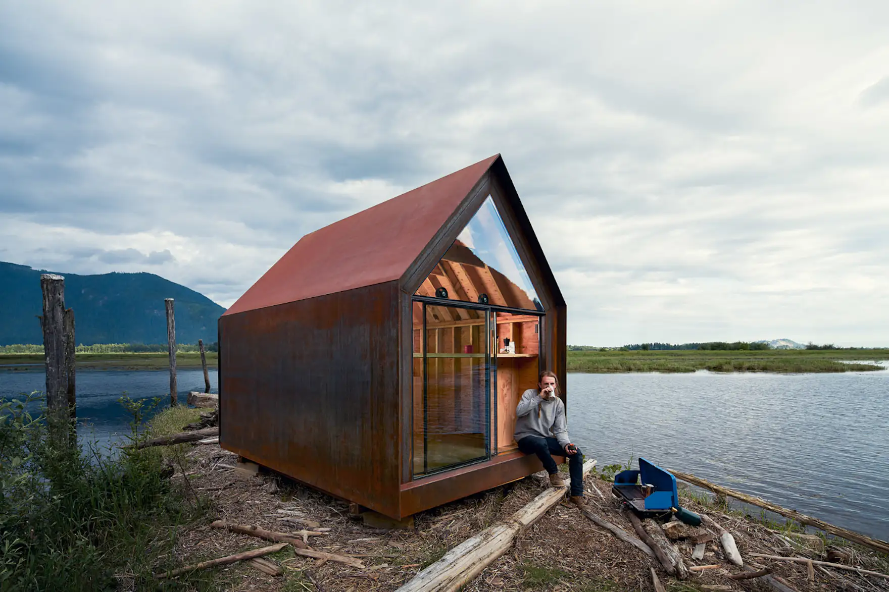 Photo 10 of 12 in The Site Shack Is a Tiny Prefab Cabin That Sets Up ...