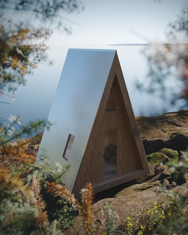 Photo 3 of 13 in A DIY Cabin Brand Is Selling $99 A-Frame Plans - Dwell