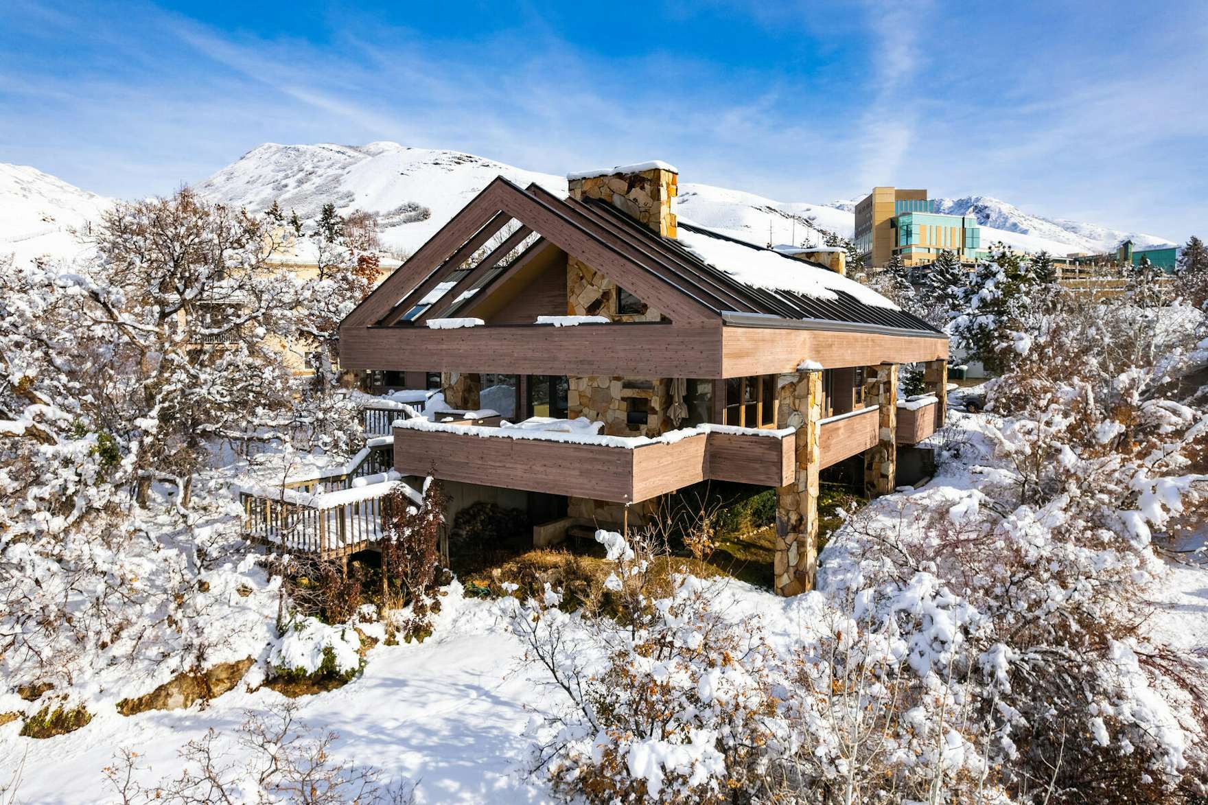 Photo 1 of 10 in A Modern Log Cabin in Salt Lake City Asks $2.5M - Dwell