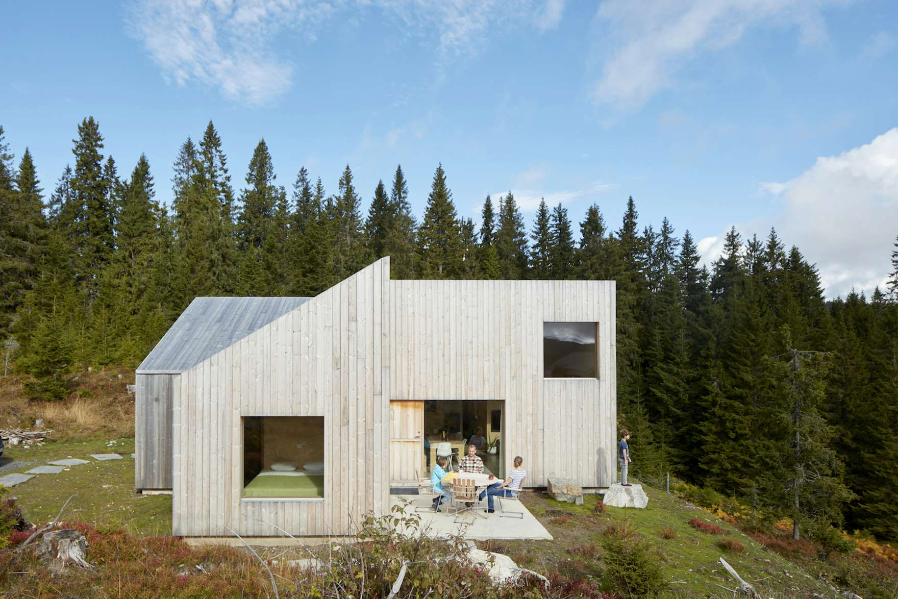 Photo 3 of 14 in A Pinwheel-Shaped Cabin in Norway Is a Fresh Take on ...