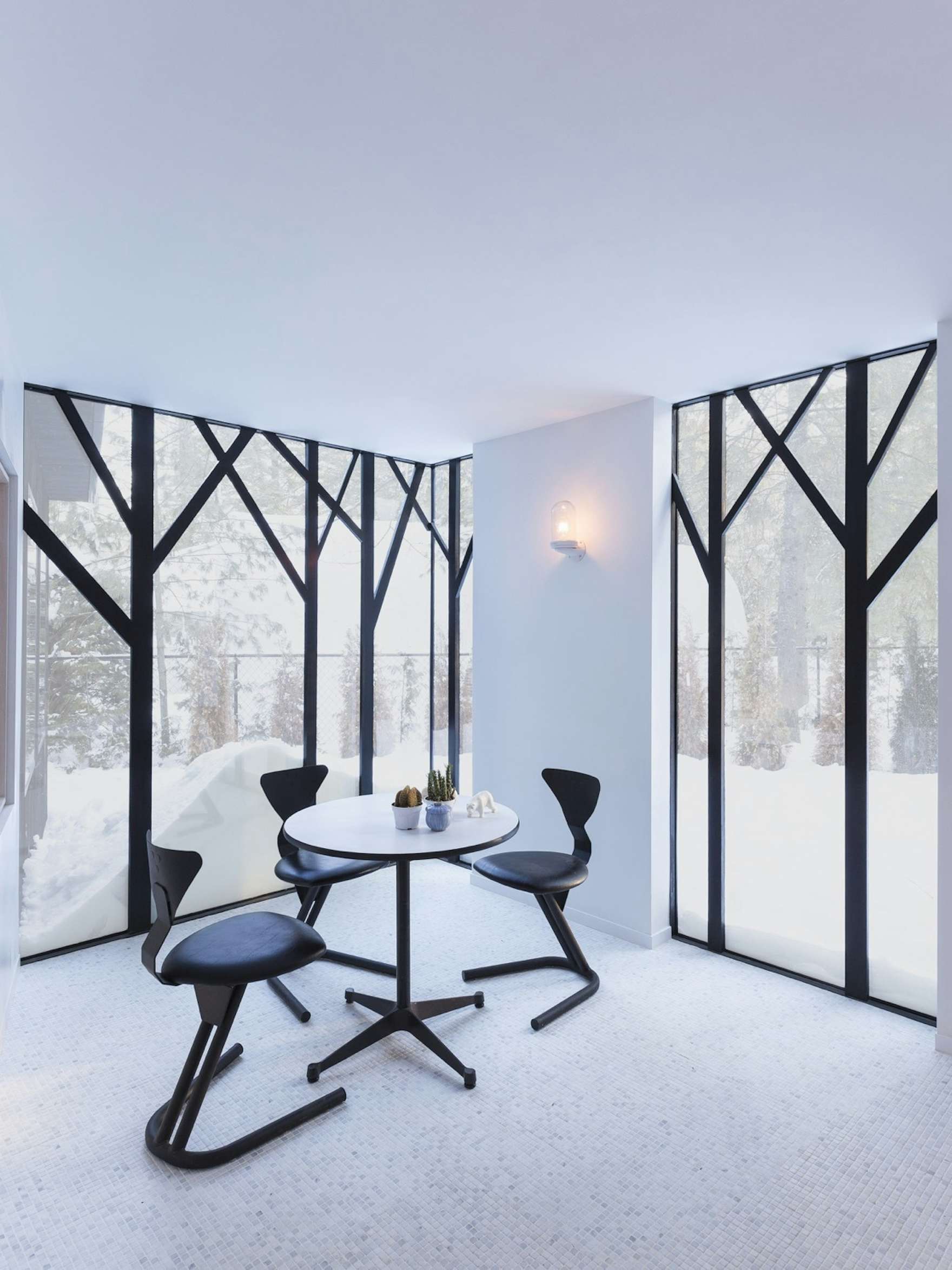 Photo 15 of 24 in This Mirrored Cabin Playfully Brings a Forest Indoors ...