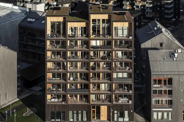 Photo 12 of 14 in Sweden’s Tallest Timber Building Is a Towering Feat ...