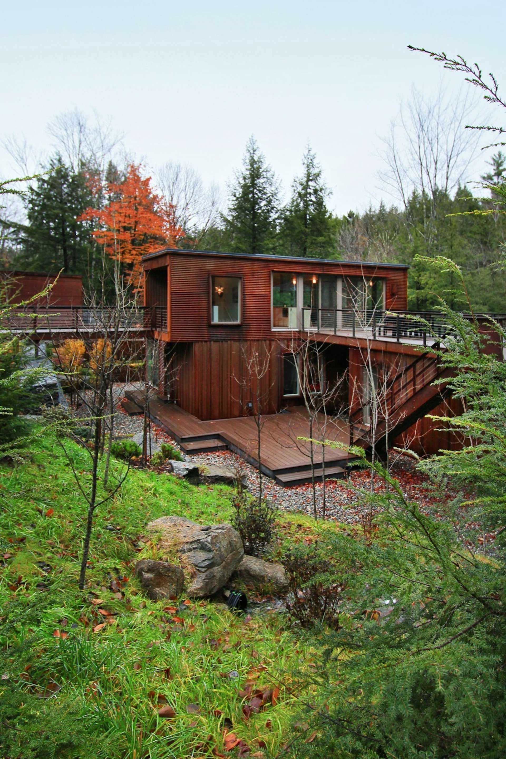 Photo 2 of 11 in Budget Breakdown: A Steel-Clad Prefab Blends Into a ...