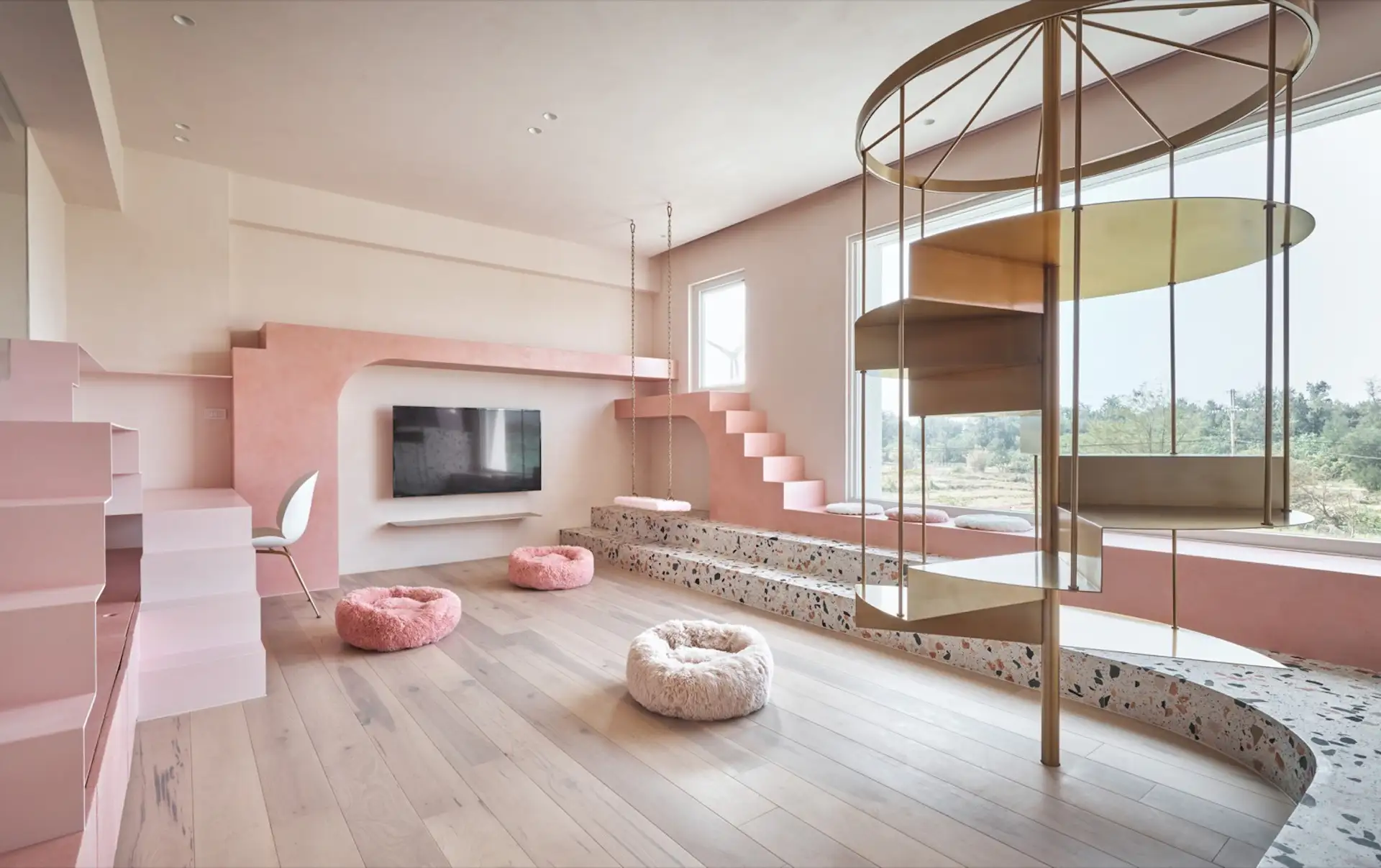 Cats' Pink House by KC Design Studio - Dwell