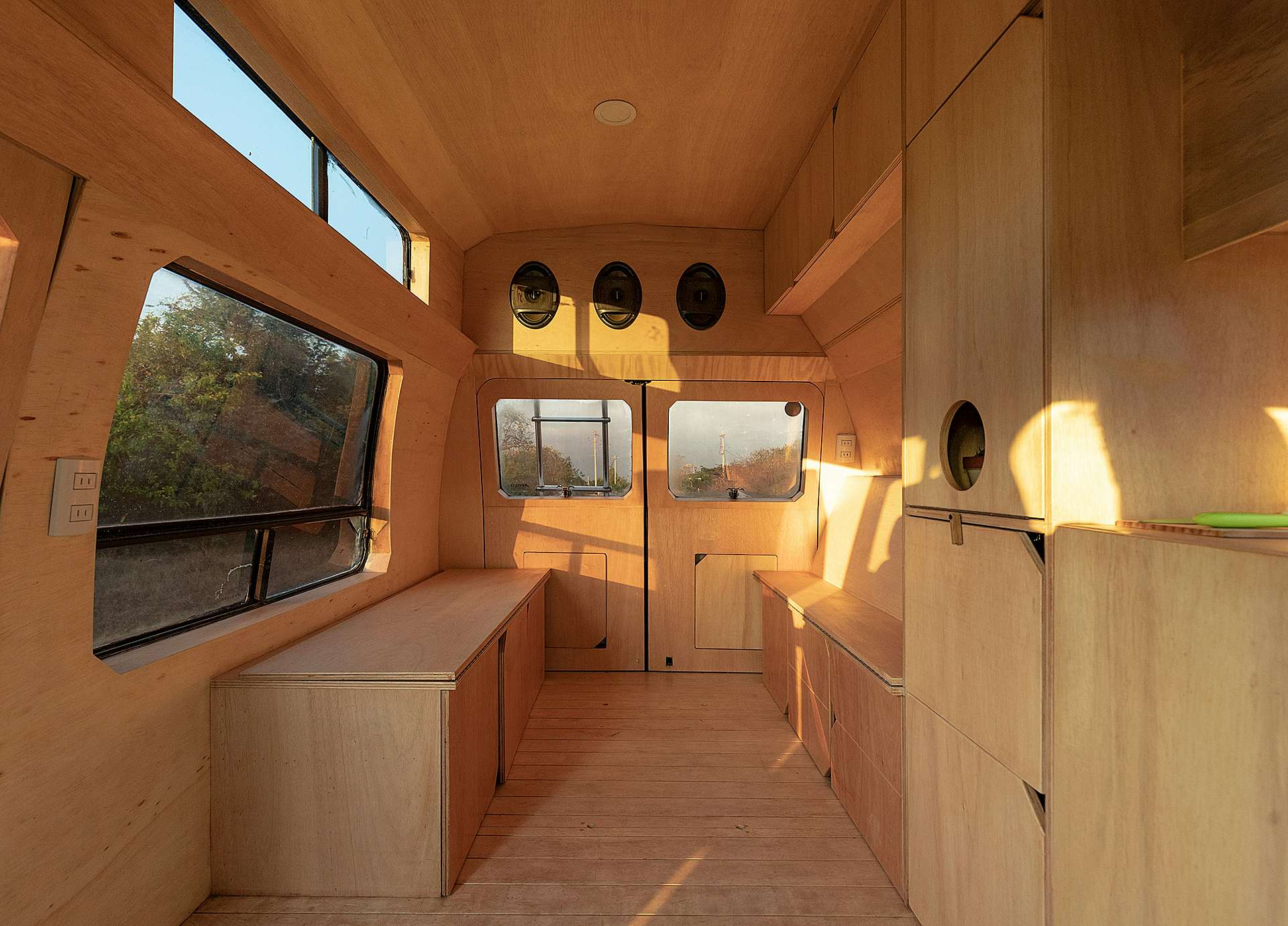 Photo 3 of 16 in This Chevy Camper Van’s Wondrous Wooden Interior Will ...