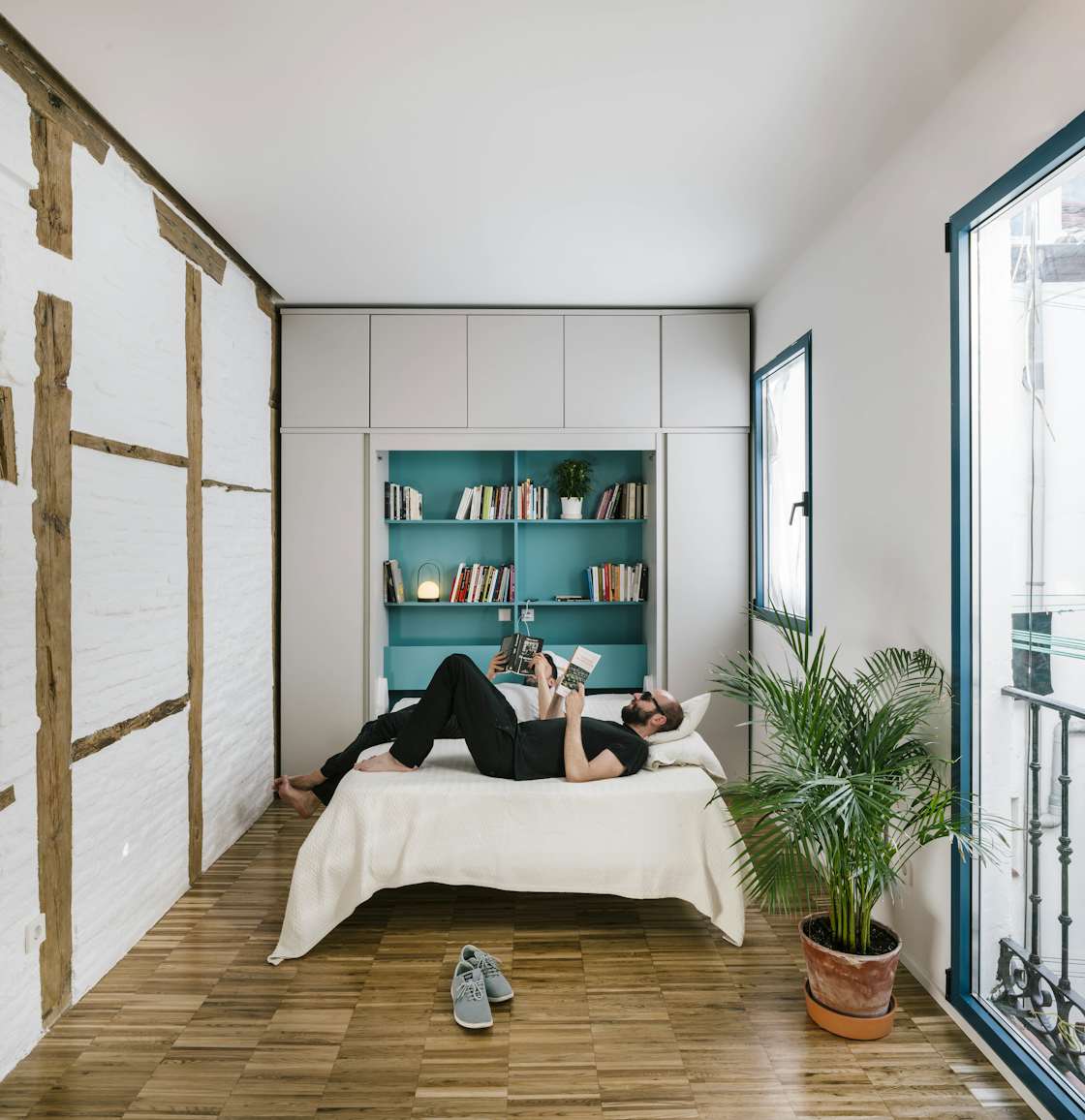 Photo 5 of 12 in An Old Stone Wall Props Up an Experimental Micro Flat ...