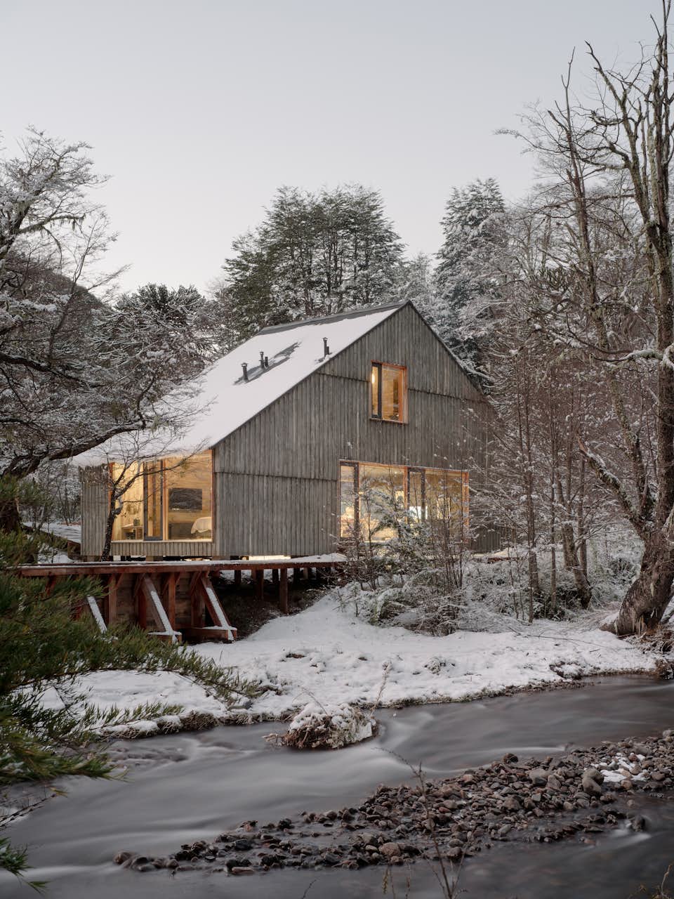 A Chilean Cabin Rises Amidst Ancient Trees in the Andes Mountains - Dwell