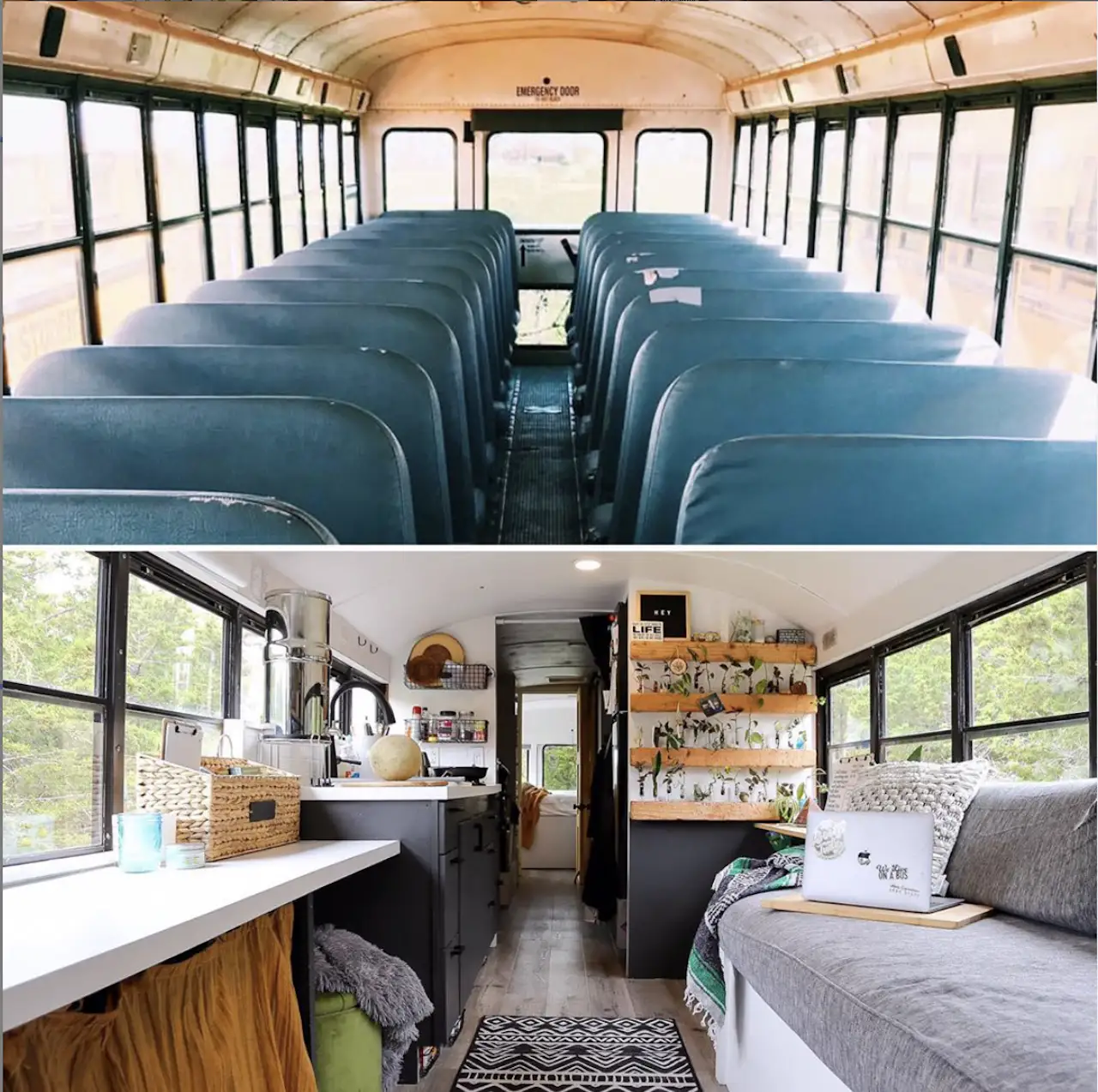 Photo 11 of 22 in 11 Skillful School Bus Conversions That Get an A-Plus ...