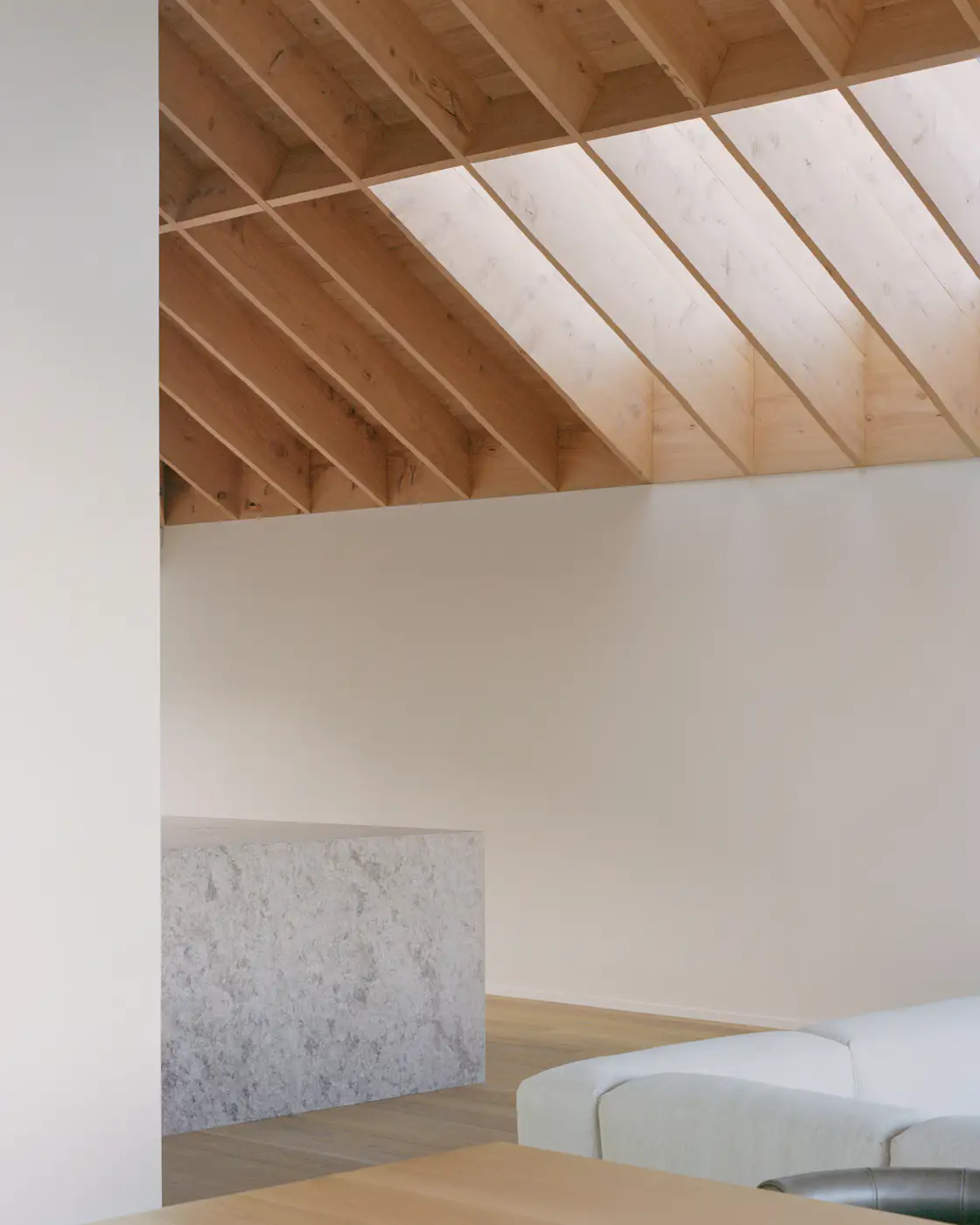 Photo 4 of 15 in Warm Wood Finishes Sandwich the White Interiors of a ...