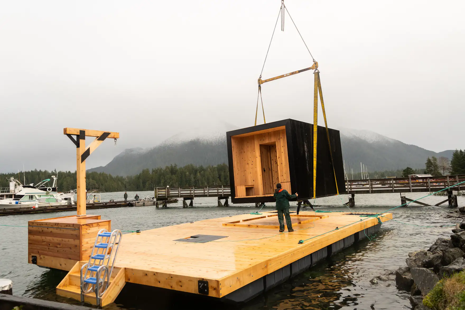 Photo 3 of 7 in A Wood-Fired Floating Sauna Brings the Heat to ...