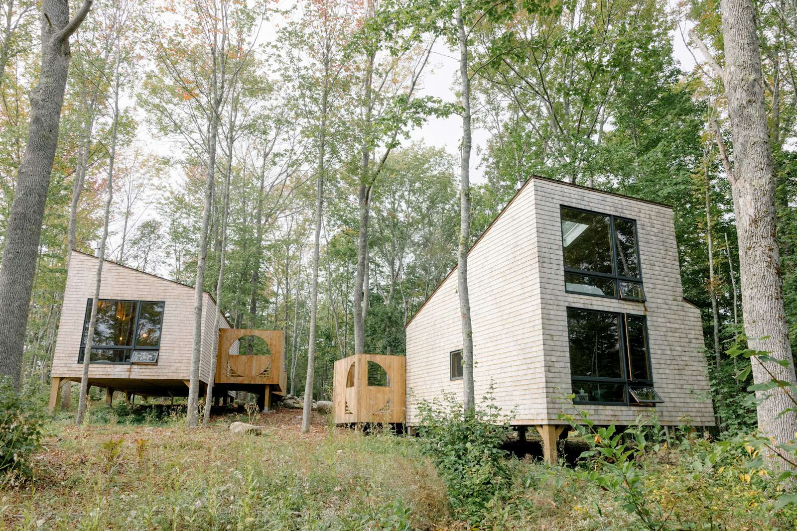 Three Magical Tiny Cabins Take Root in a Maine Forest - Dwell
