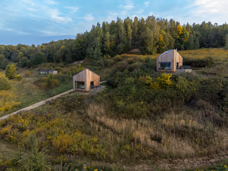 Photo 4 of 16 in Two Tiny Cabins Perched on Plinths Take In Valley ...