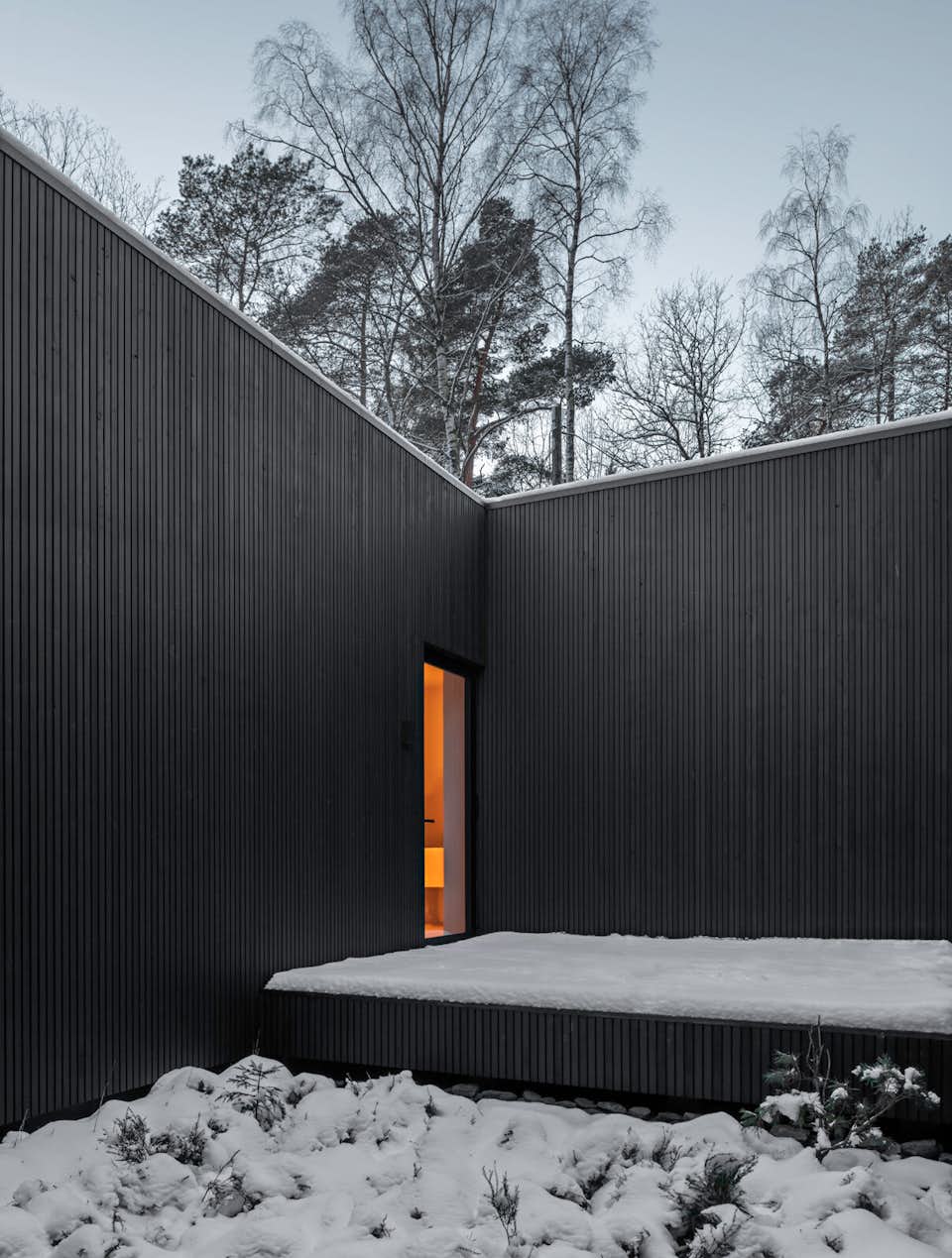 Photo 20 of 33 in Rhythmic Black Timber Makes This Swedish Cabin Pop ...