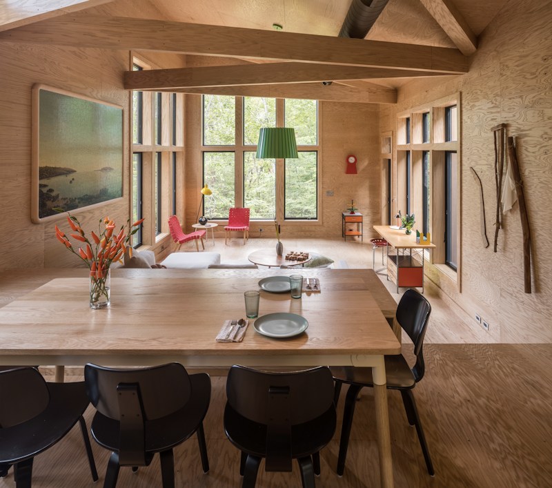 Photo 7 of 8 in A Metal-Clad Cabin Hovers Above the Forest Floor in ...