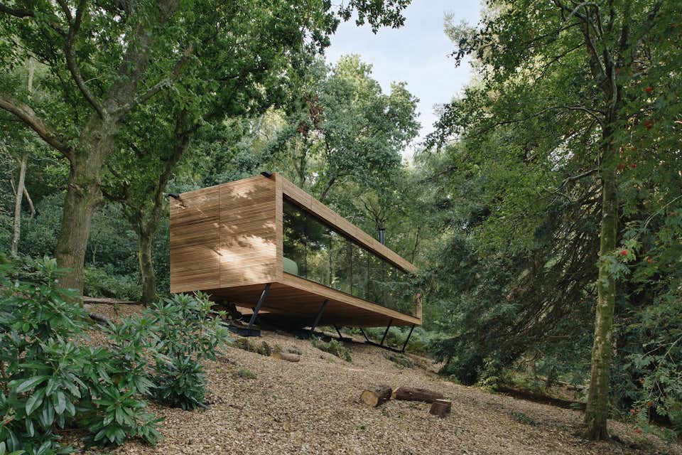 Photo 2 of 20 in A Prefab Cabin With Massive Windows Touches Down ...