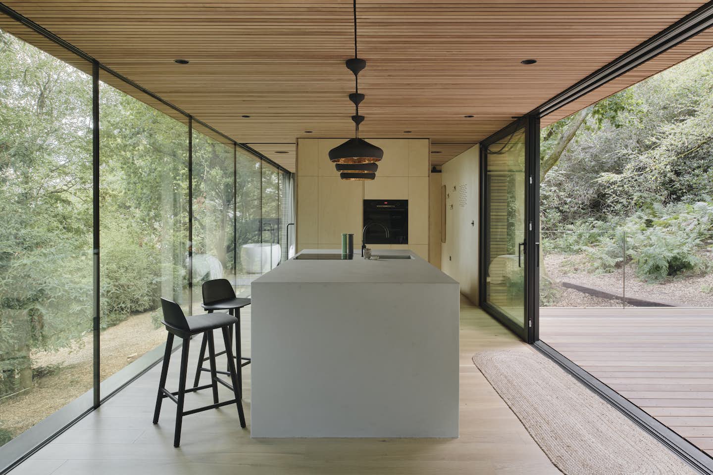 Photo 14 of 20 in A Prefab Cabin With Massive Windows Touches Down ...