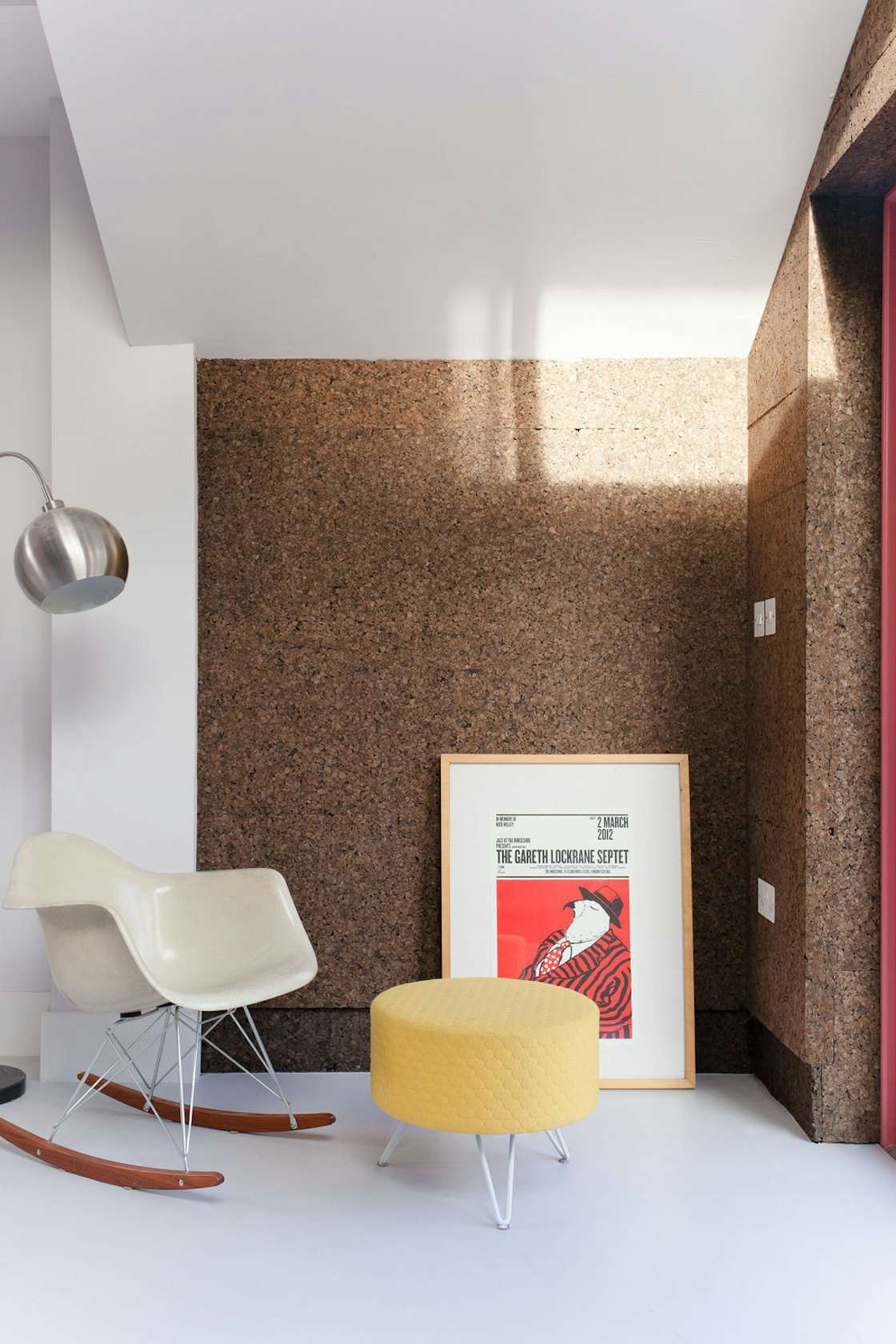 Photo 16 of 17 in A Cork-Clad Extension With Playful Pink Trim Is the ...