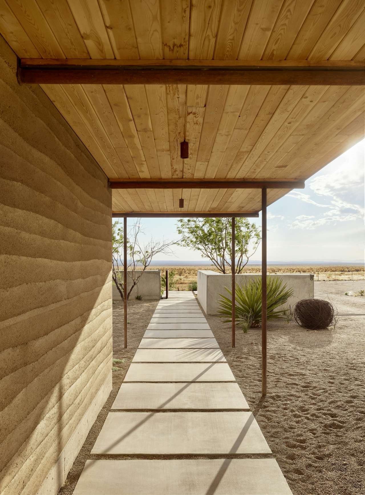 Photo 20 of 22 in Monolithic Rammed Earth Walls Keep This Marfa Ranch ...