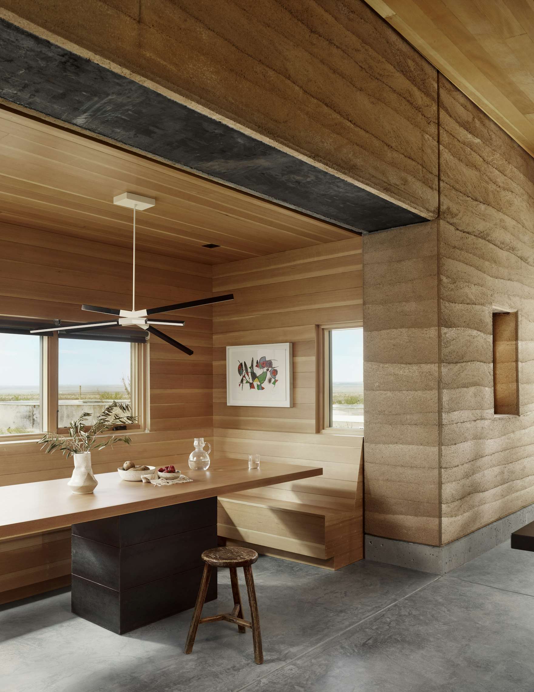 Photo 11 of 22 in Monolithic Rammed Earth Walls Keep This Marfa Ranch ...