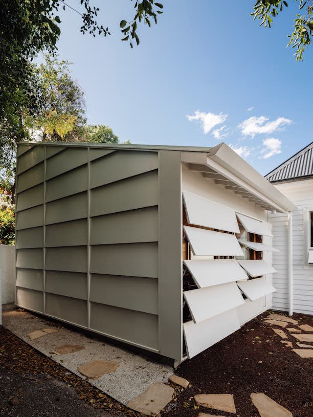 Photo 1 of 10 in Statement-Making Louvers Keep This Renovated ...