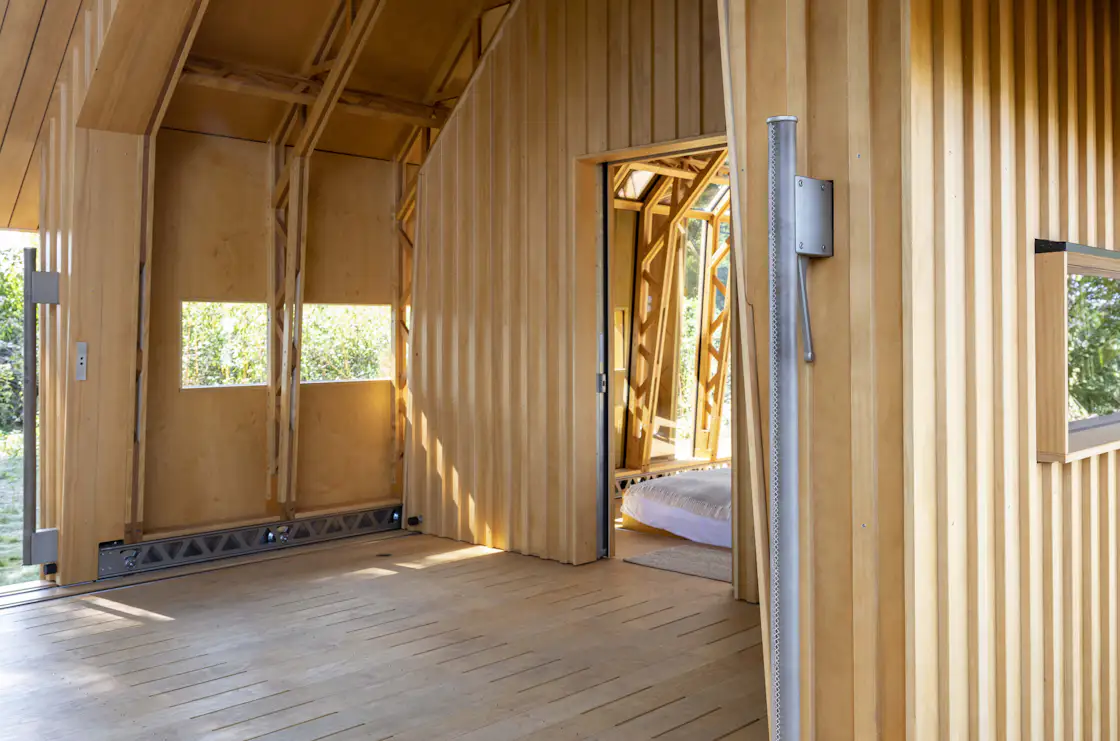Photo 14 of 21 in This $480K Prefab Cabin Slides Apart to Reveal a ...