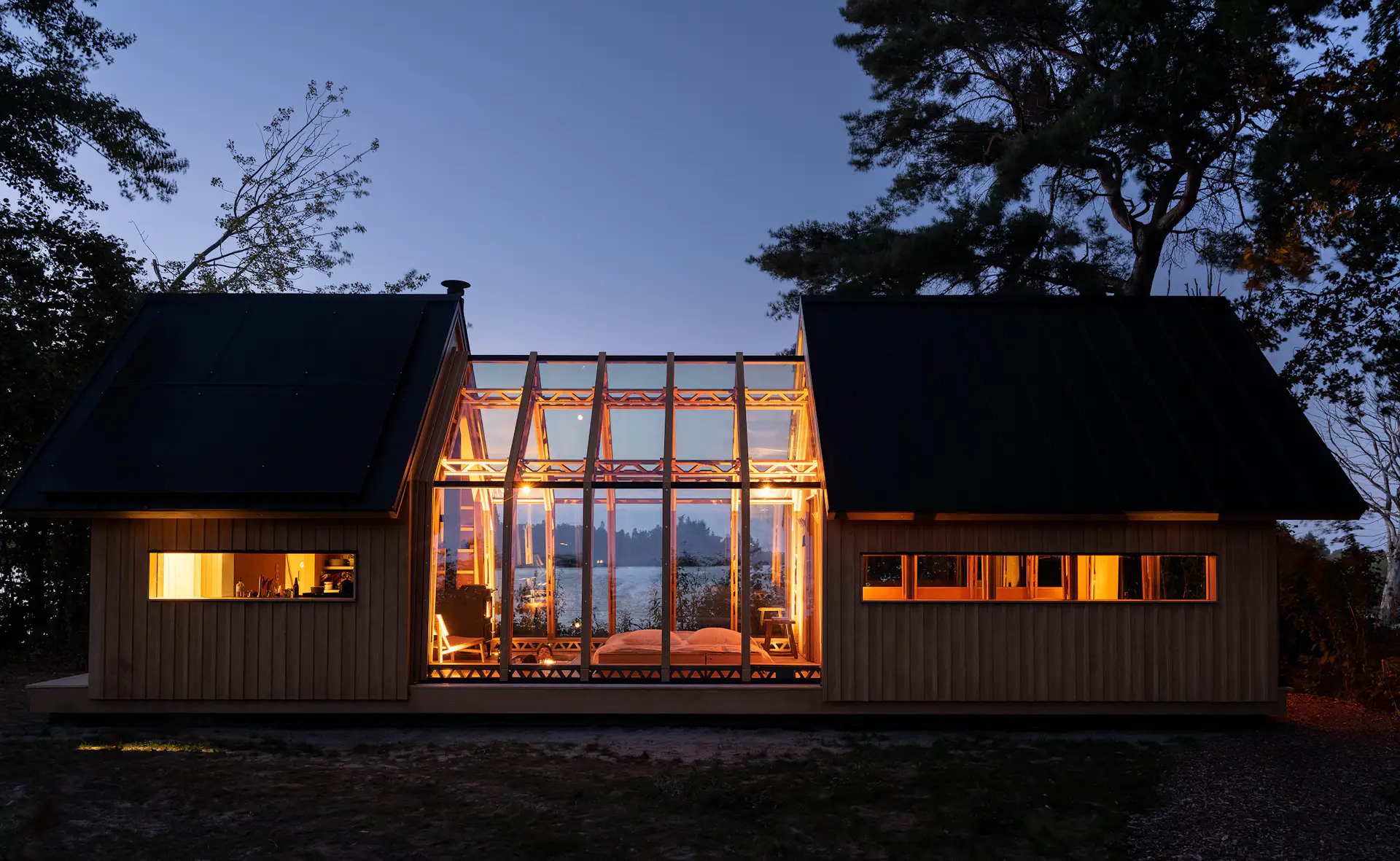 Photo 5 of 21 in This $480K Prefab Cabin Slides Apart to Reveal a Glass ...