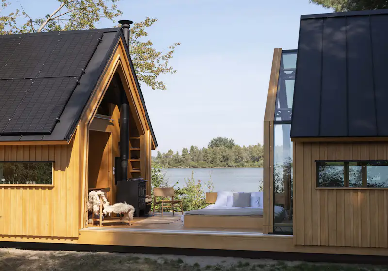 Photo 8 of 21 in This $480K Prefab Cabin Slides Apart to Reveal a Glass ...