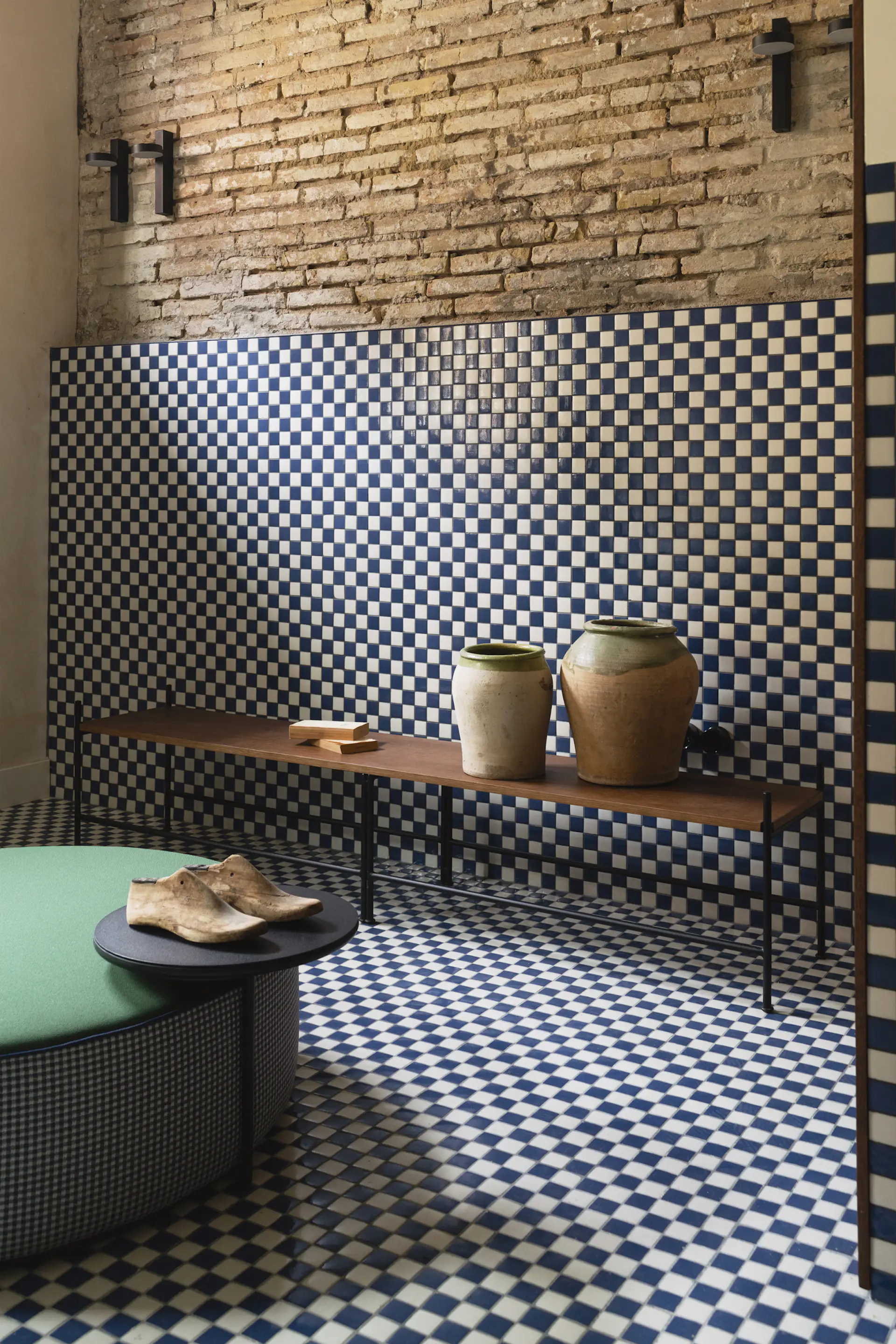 Photo 4 of 18 in Swaths of Blue and White Tile Shimmer in This 1940s ...