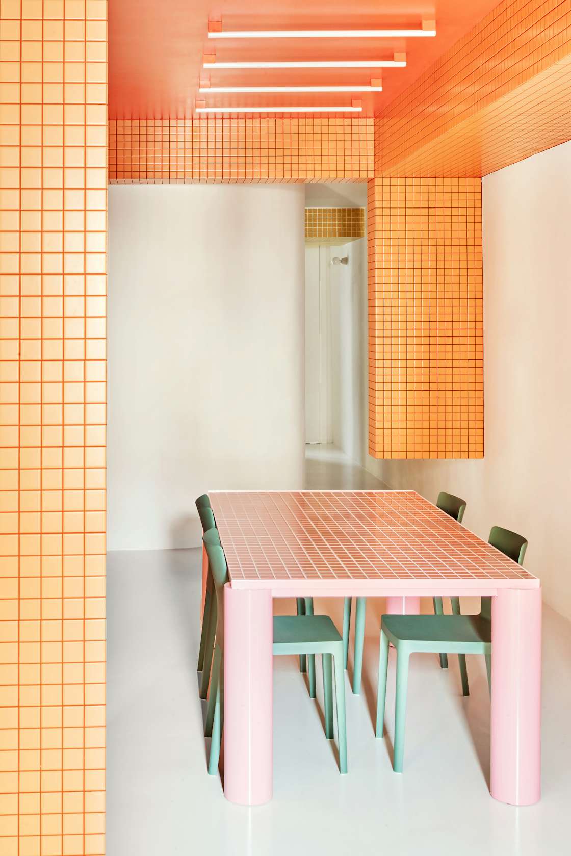 Photo 3 of 16 in ’80s-Inspired Neon Tile Gives a Madrid Apartment a ...
