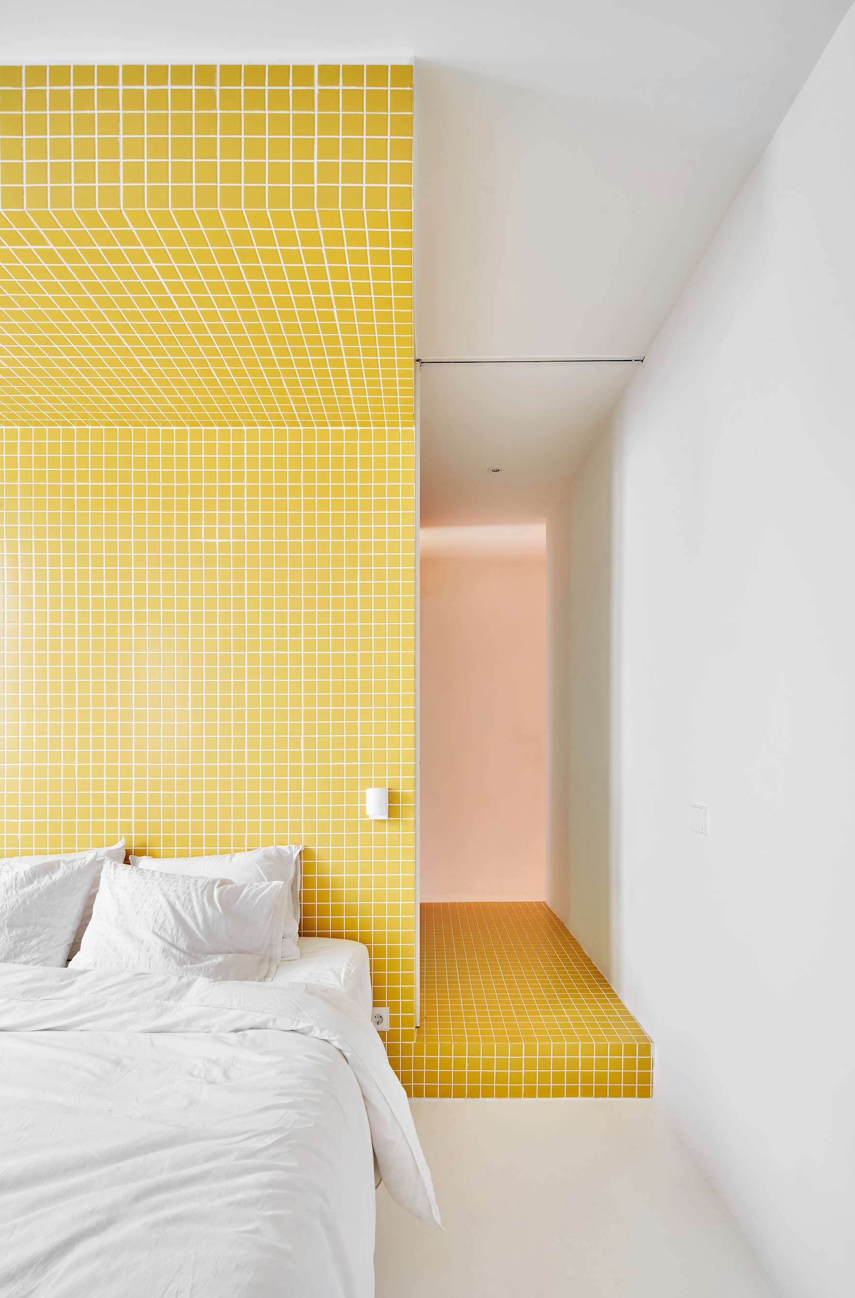 Photo 13 of 16 in ’80s-Inspired Neon Tile Gives a Madrid Apartment a ...