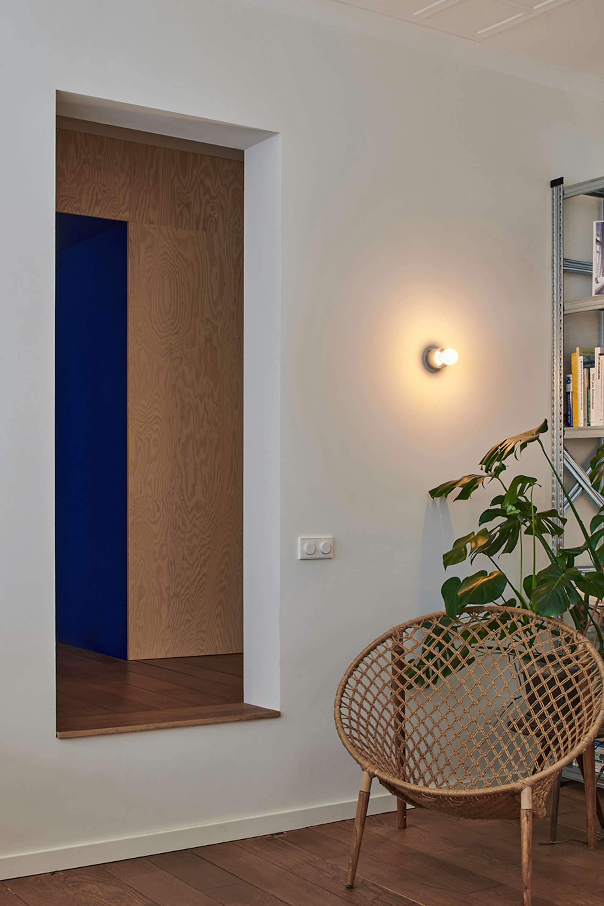 Photo 8 of 11 in A Blue Felt Stair Pops in This Rustic Rotterdam Home ...