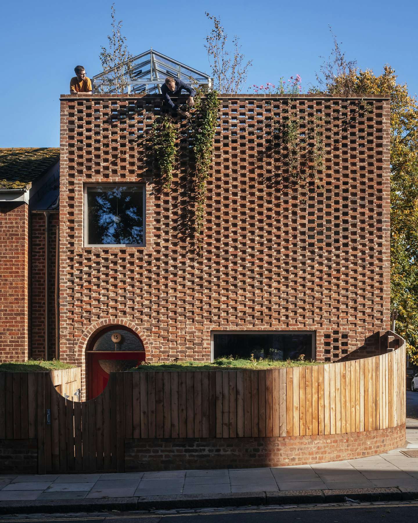 Photo 2 of 22 in Peckham House in London Stands Out Thanks to Hit-and-Miss Brickwork - Dwell