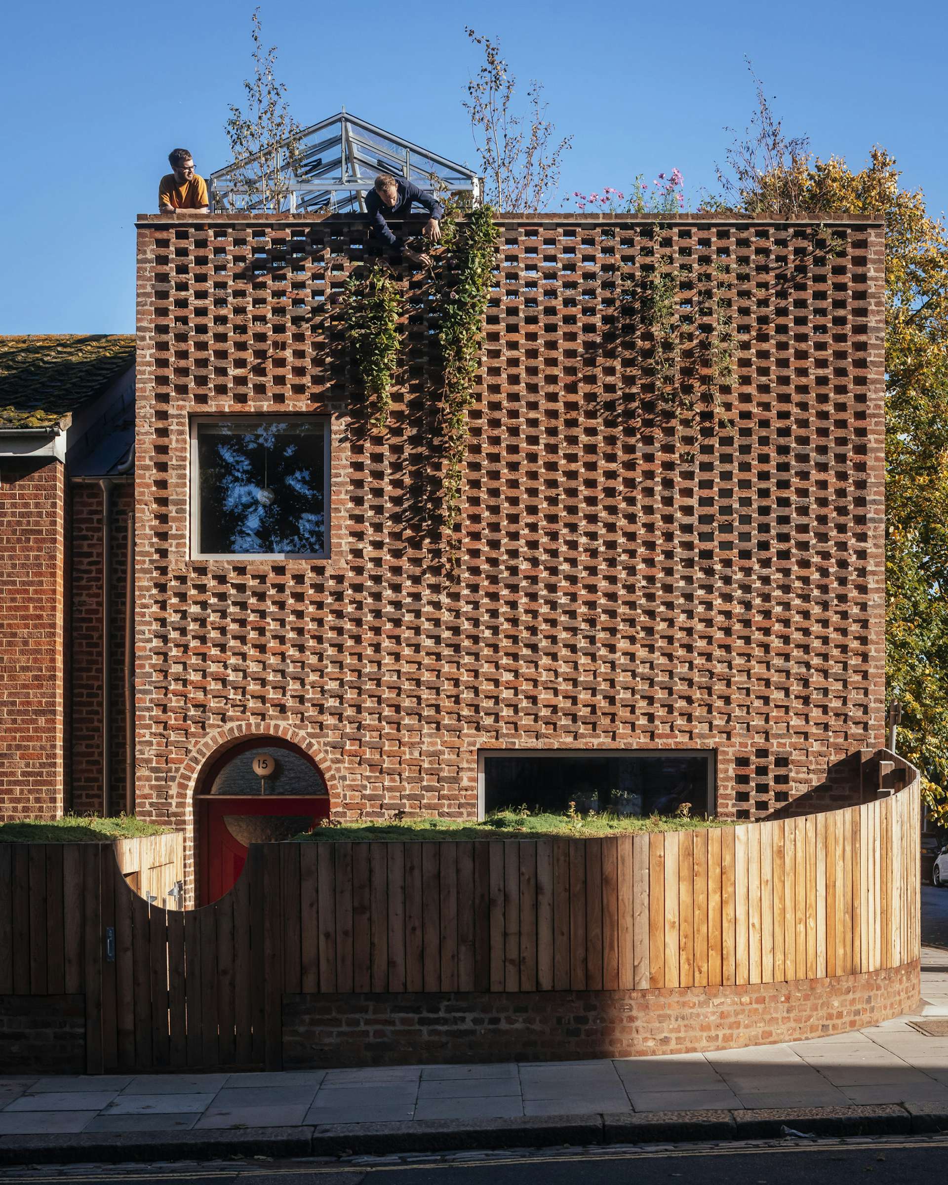 Photo 2 of 22 in Peckham House in London Stands Out Thanks to Hit-and-Miss Brickwork - Dwell