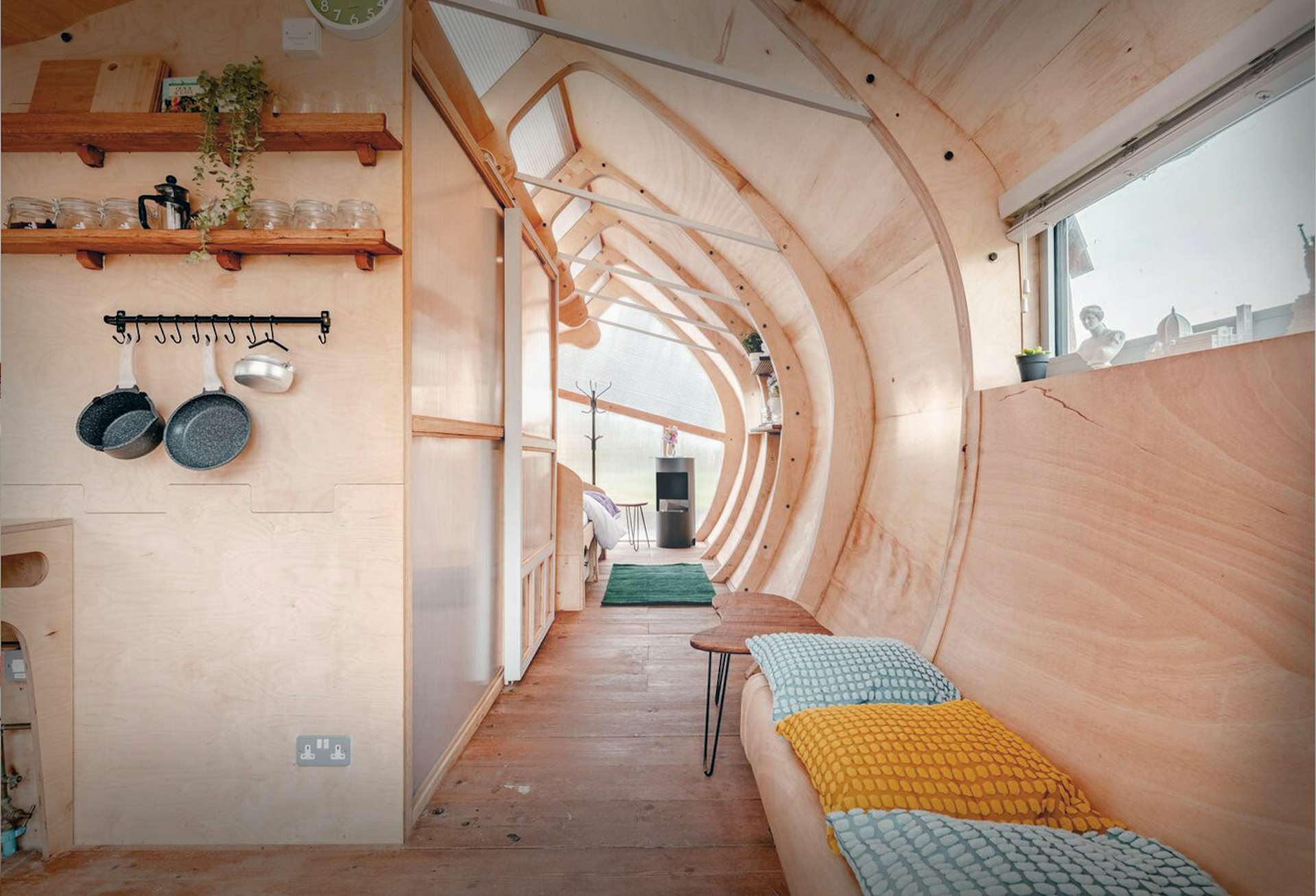 Photo 7 of 10 in This Cocoon-Like Cabin in England Has a Prefab Shell ...