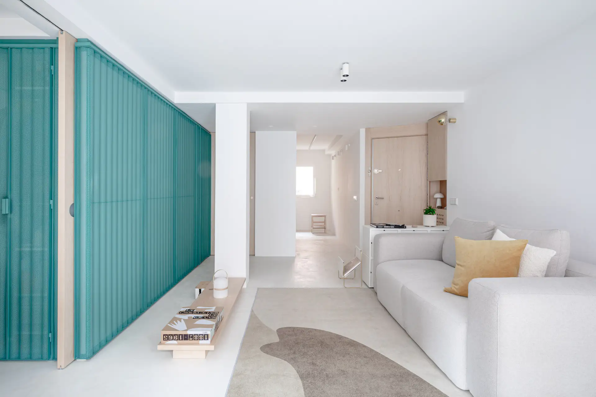 Photo 6 of 13 in A Perforated Metal Box Hides the Bathroom in This ...