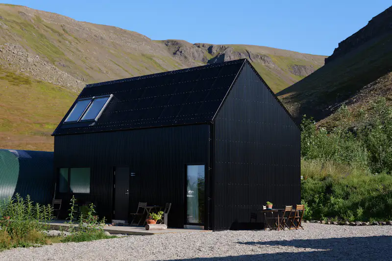 Photo 4 of 17 in An Icelandic Cabin’s Pitched Roof Mirrors the Mountain ...