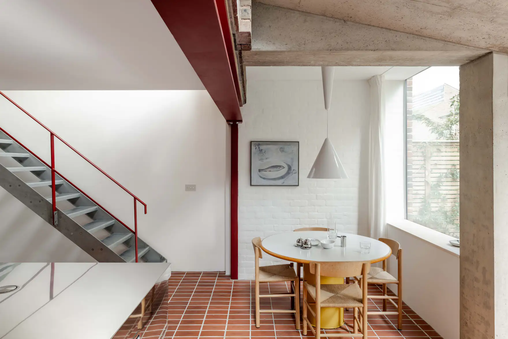Photo 6 of 15 in Red Steel and Brick Enliven a ’70s Row House ...