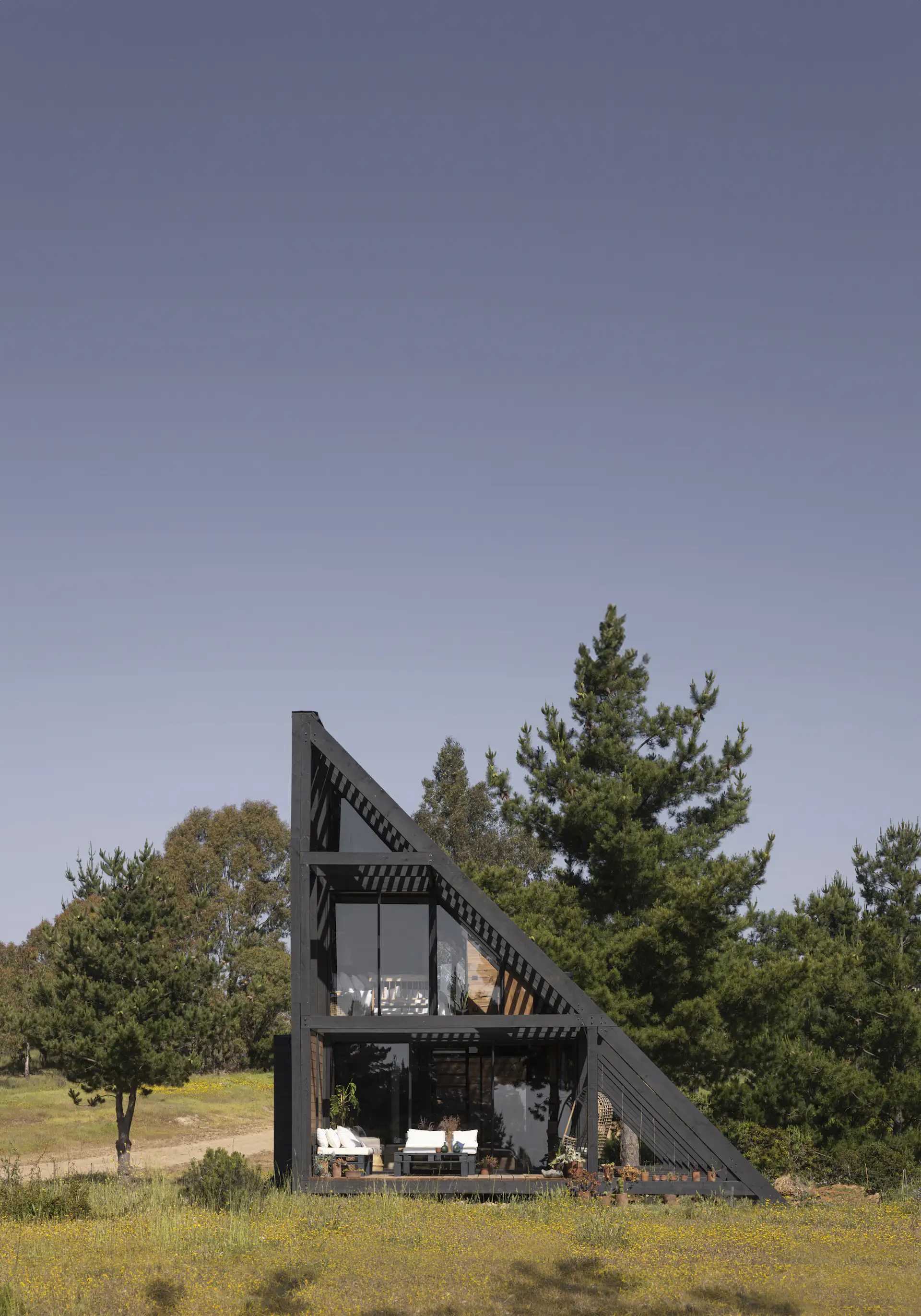 Photo 3 of 15 in A Wedge-Shaped Cabin Braces for Wind on the Chilean ...