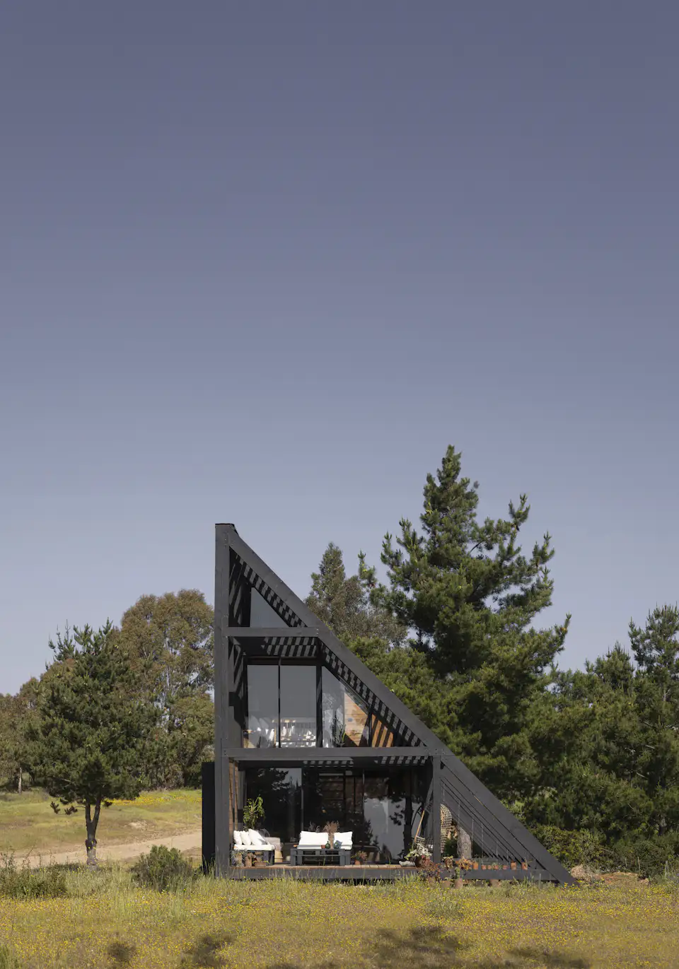 Photo 3 of 15 in A Wedge-Shaped Cabin Braces for Wind on the Chilean ...