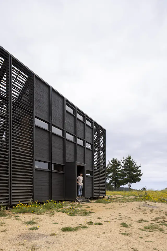 Photo 3 of 15 in A Wedge-Shaped Cabin Braces for Wind on the Chilean ...