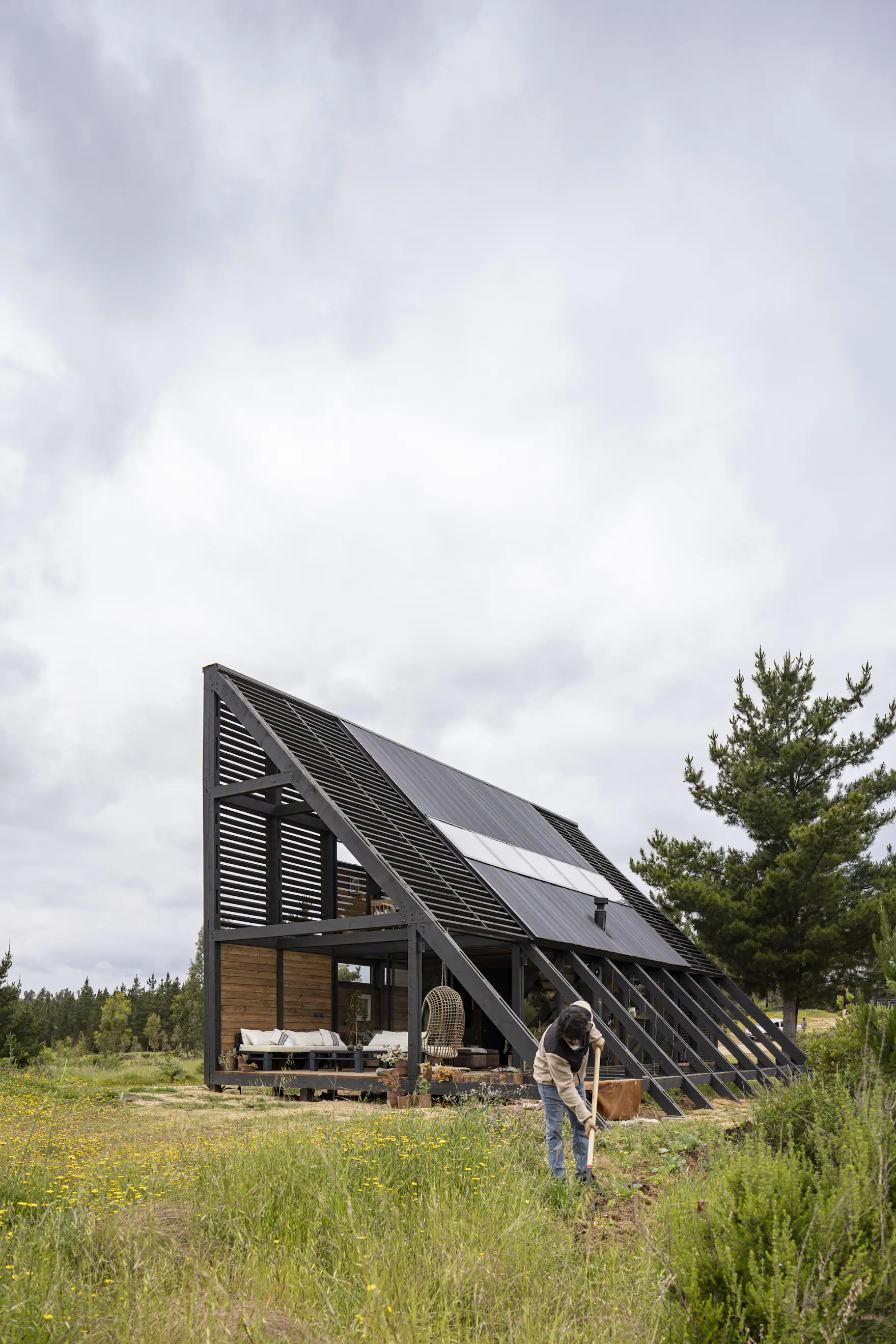 Photo 3 of 15 in A Wedge-Shaped Cabin Braces for Wind on the Chilean ...