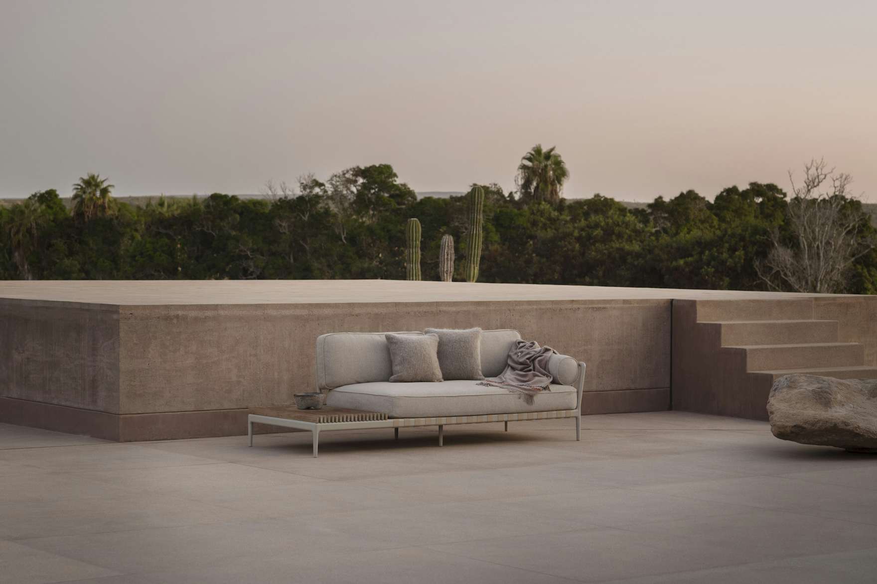 Photo 14 of 15 in A Dusty-Pink Rammed Earth Home Appears to Rise Out of ...