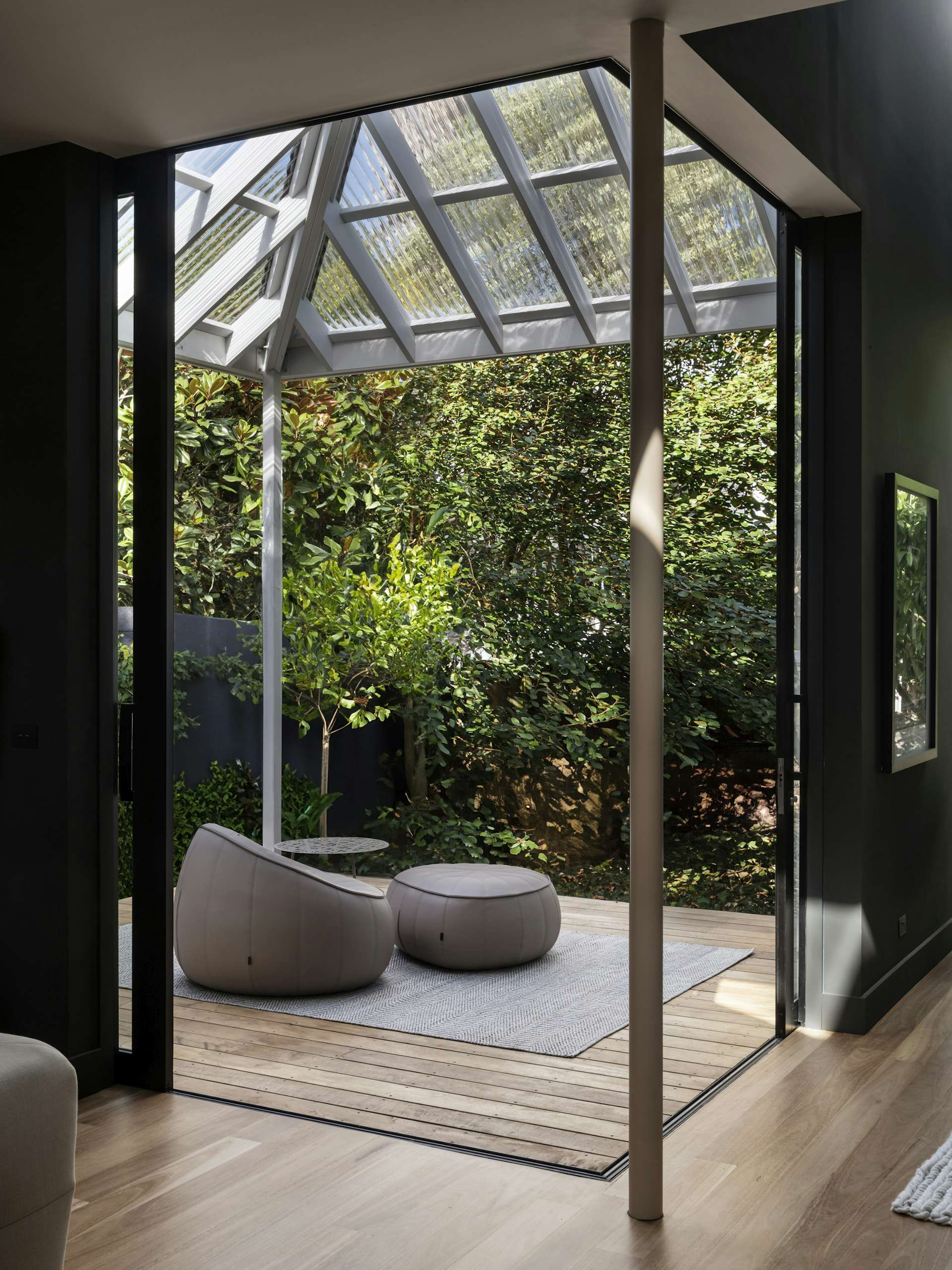 Photo 6 of 9 in How They Pulled It Off: A Transparent Deck Roof That ...