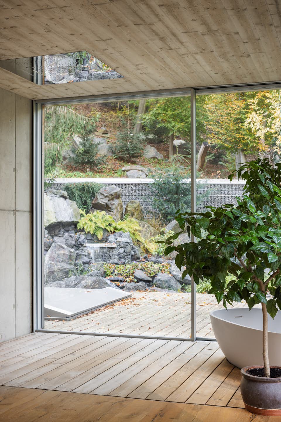 Photo 10 of 18 in Expanses of Glass Immerse This Y-Shaped Home in Its ...