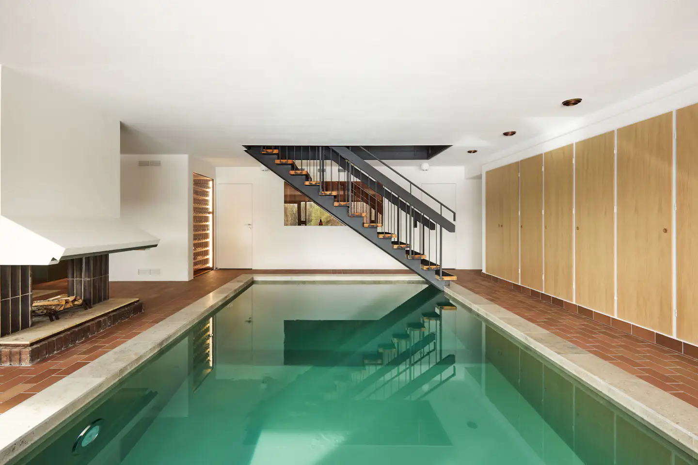 Photo 10 of 13 in Of Course the Kitchen Matches the Indoor Pool at This ...