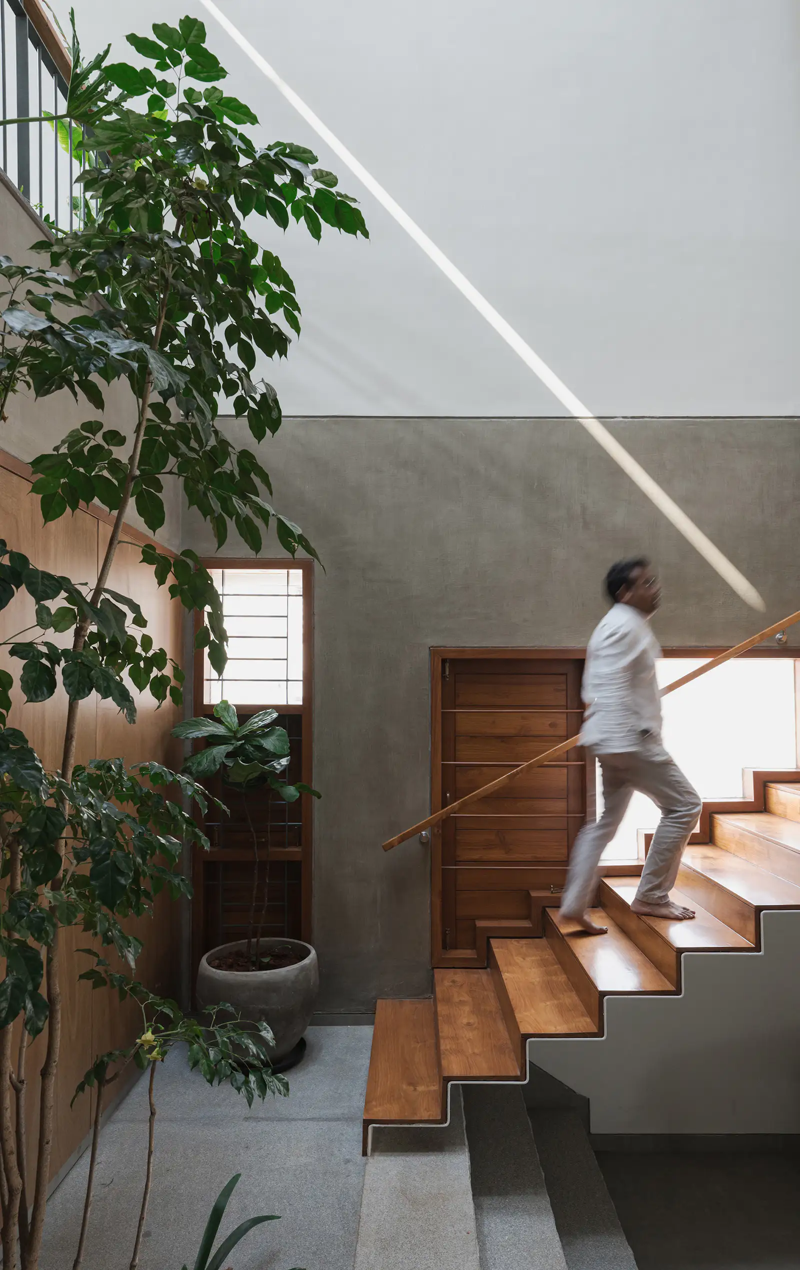 Photo 7 of 20 in The Skylight Steals the Show at This Vertical Concrete ...